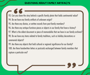 101 interview/trivia questions to ask your family.