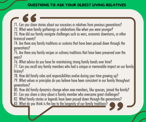 101 interview/trivia questions to ask your family.